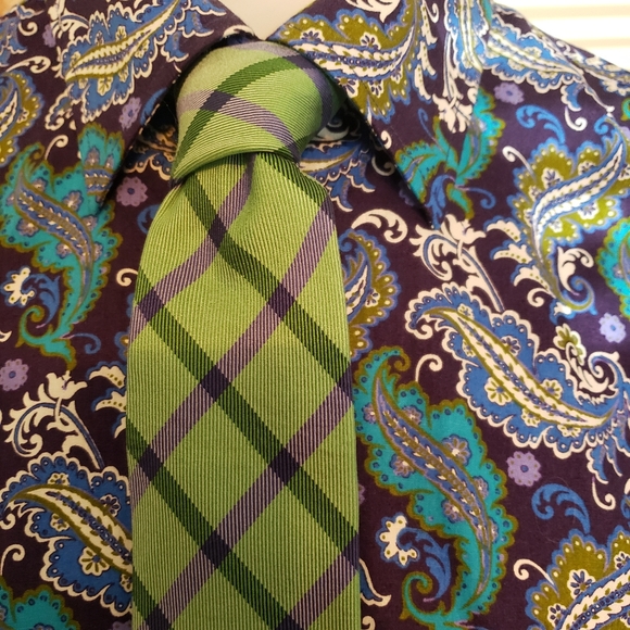 TATERSAIL | Accessories | Mens Green And Navy Tatersail Window Pane Tie ...
